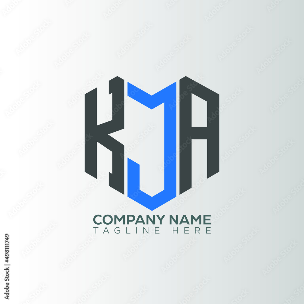 KJA letter logo design on white background.KJA creative initials letter ...