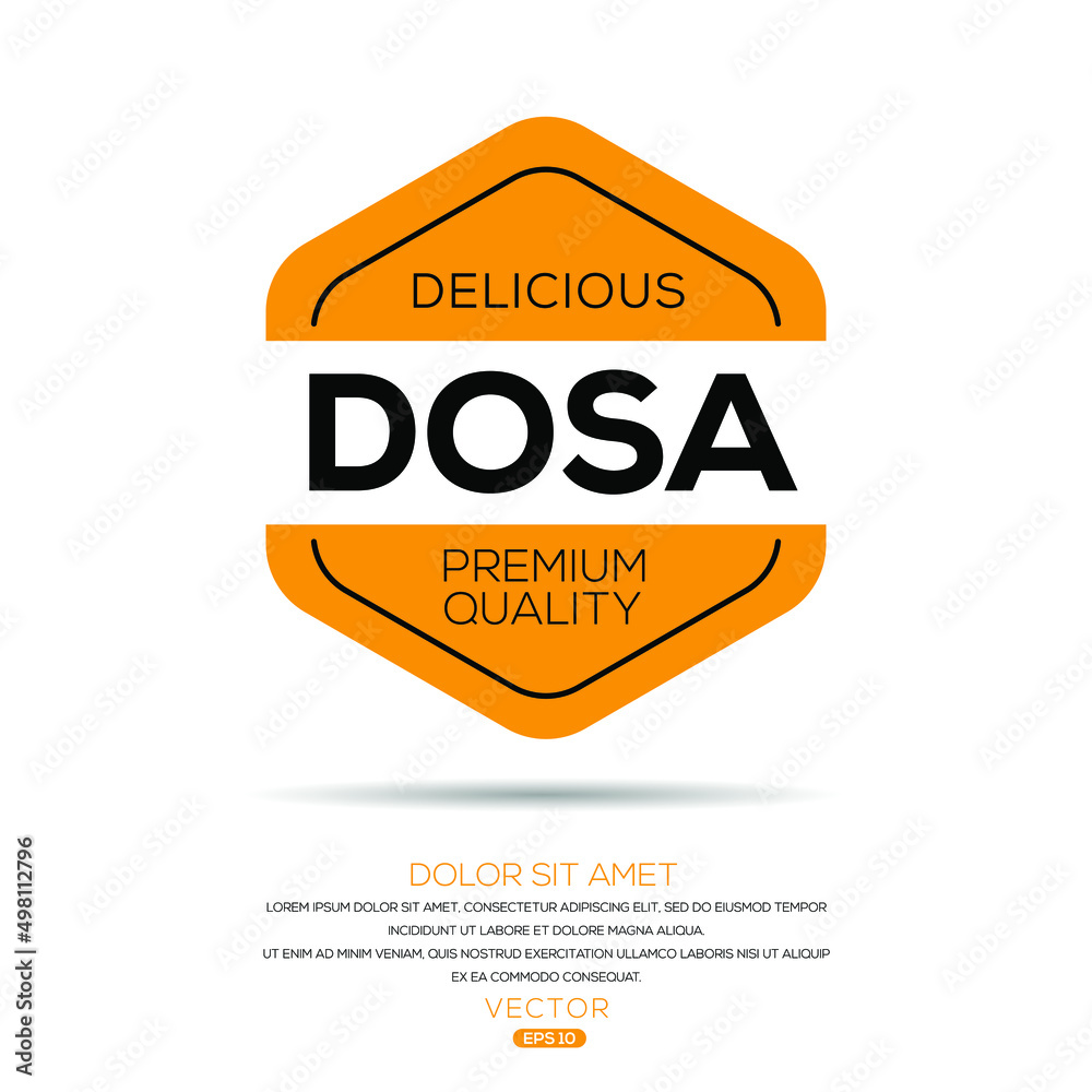 Creative (Dosa) logo, Dosa sticker, vector illustration. Stock Vector ...