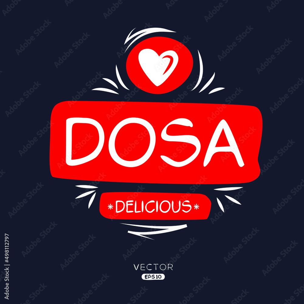 Creative (Dosa) logo, Dosa sticker, vector illustration. Stock Vector ...