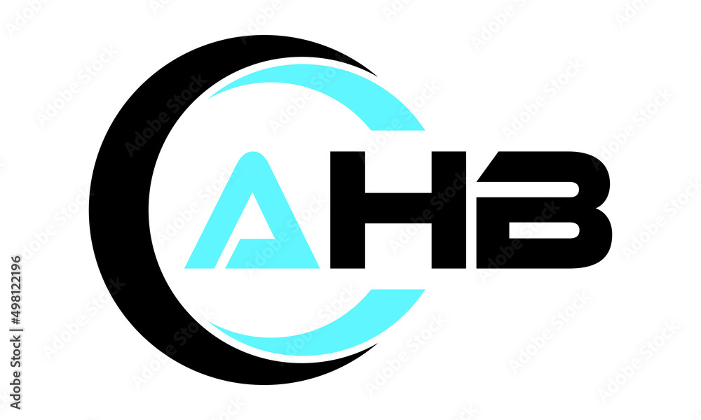 AHB swoosh logo design vector template | monogram logo | abstract logo ...