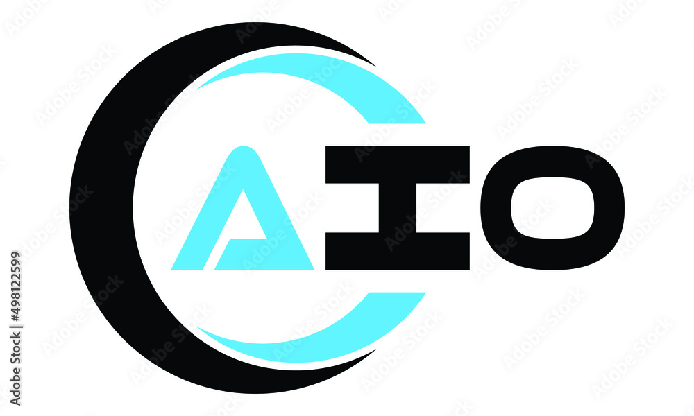 AIO swoosh logo design vector template | monogram logo | abstract logo ...