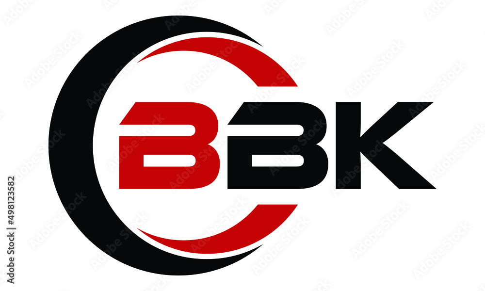 BBK swoosh logo design vector template | monogram logo | abstract logo ...