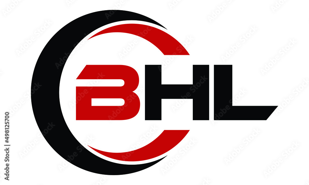 BHL swoosh logo design vector template | monogram logo | abstract logo ...