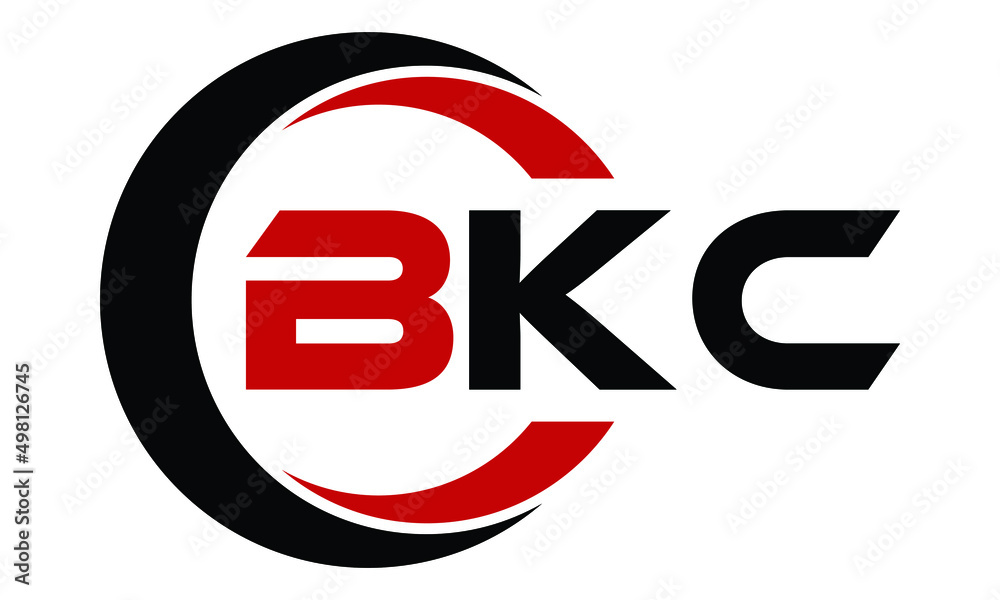 BKC swoosh logo design vector template | monogram logo | abstract logo ...