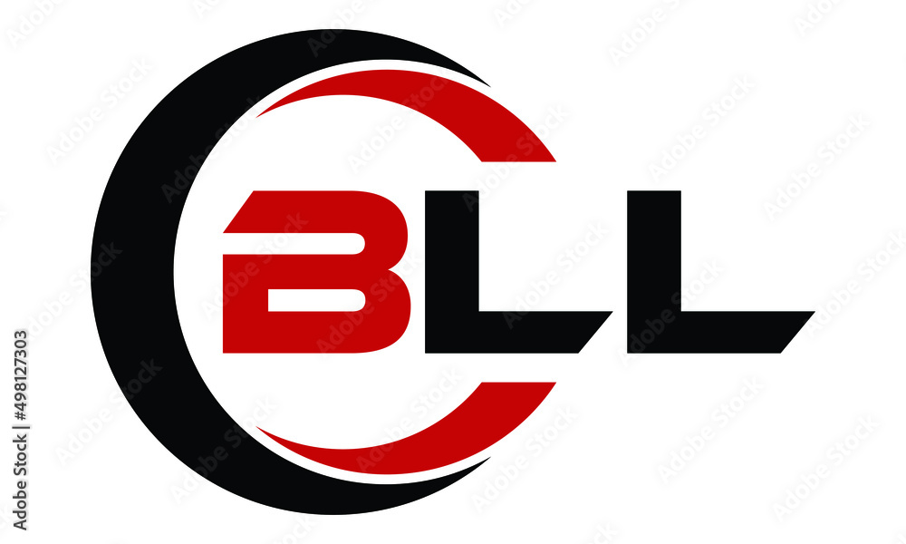 BLL swoosh logo design vector template | monogram logo | abstract logo ...