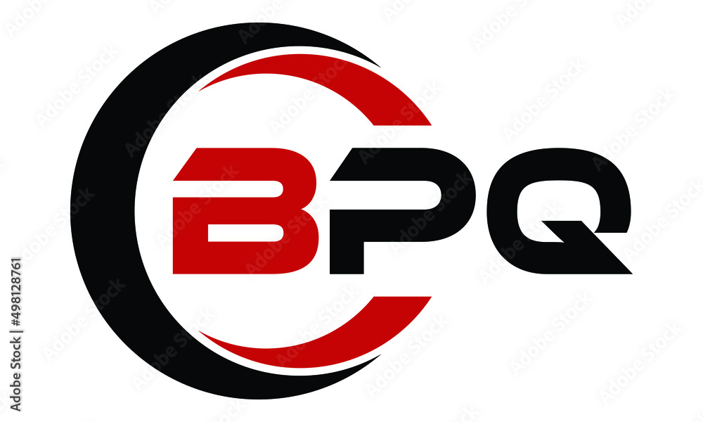 BPQ swoosh logo design vector template | monogram logo | abstract logo ...