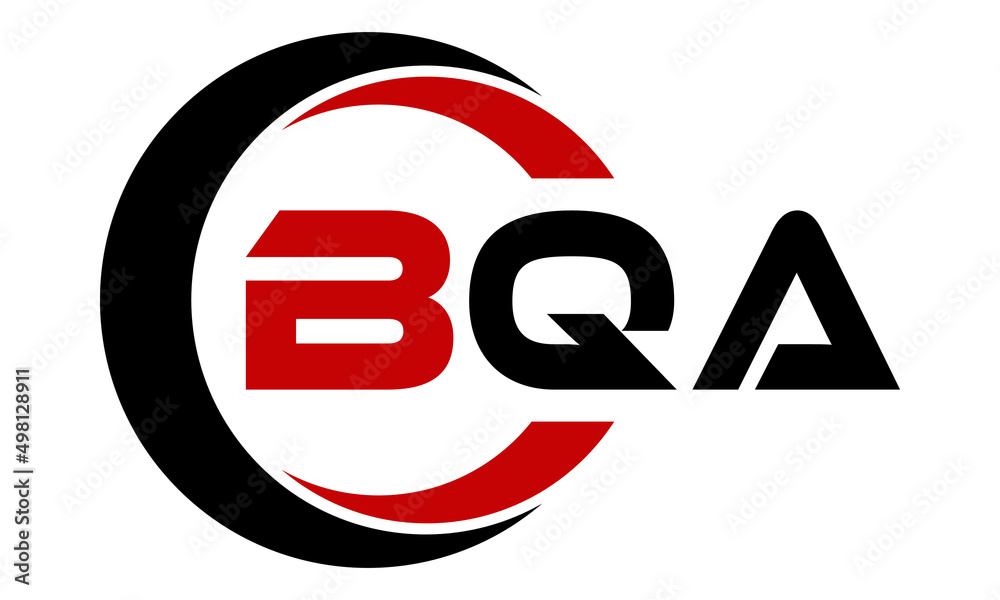 BQA swoosh logo design vector template | monogram logo | abstract logo ...