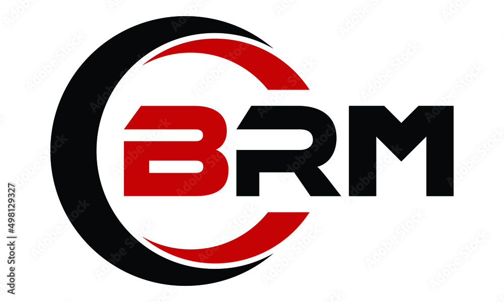 BRM swoosh logo design vector template | monogram logo | abstract logo ...