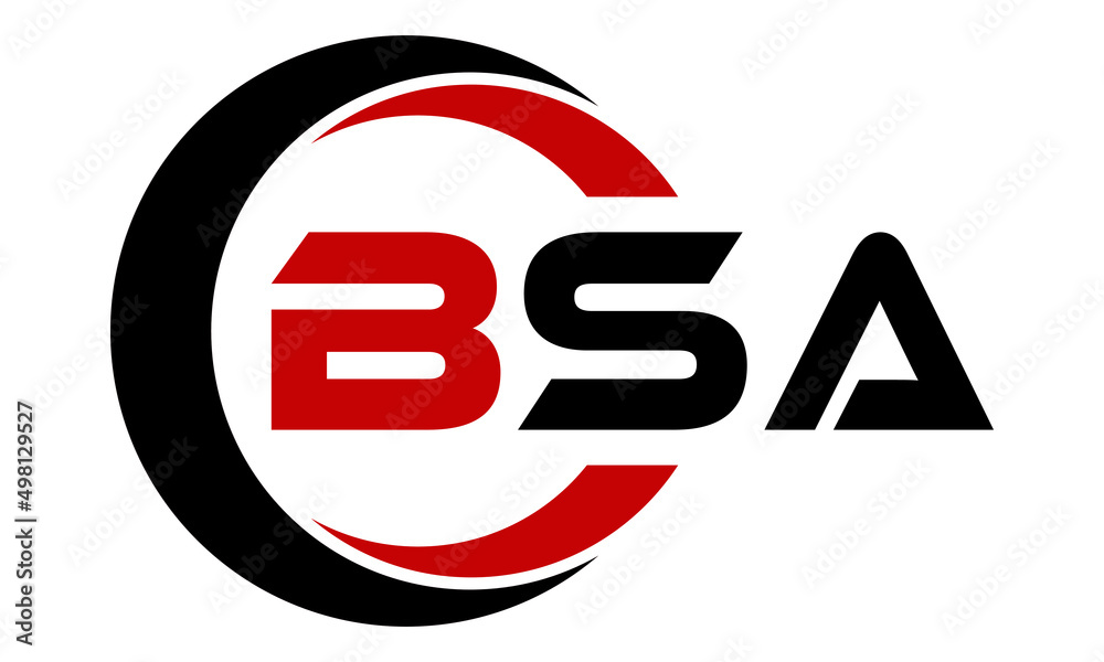 BSA swoosh logo design vector template | monogram logo | abstract logo ...