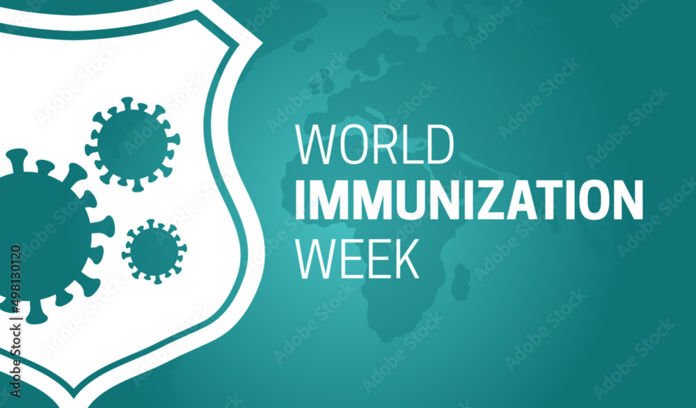 World Immunization Week Vector Illustration Background Design Stock ...