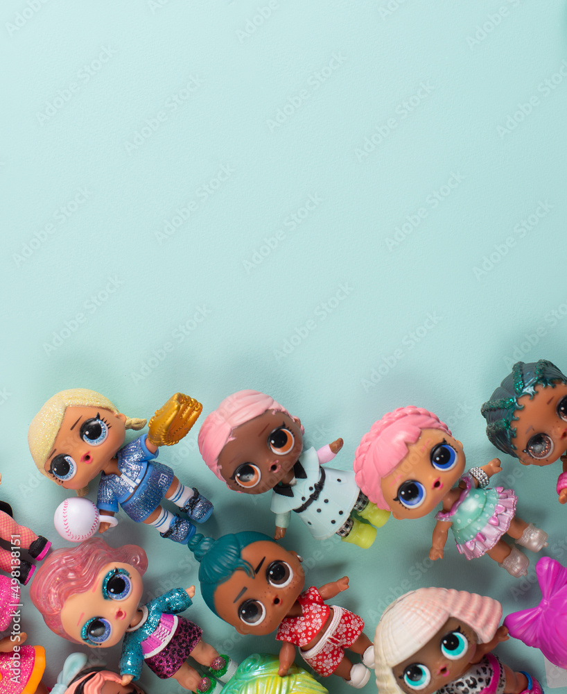 Kamenskoe, Ukraine - Mar 30, 2022. Many different little L.O.L ...