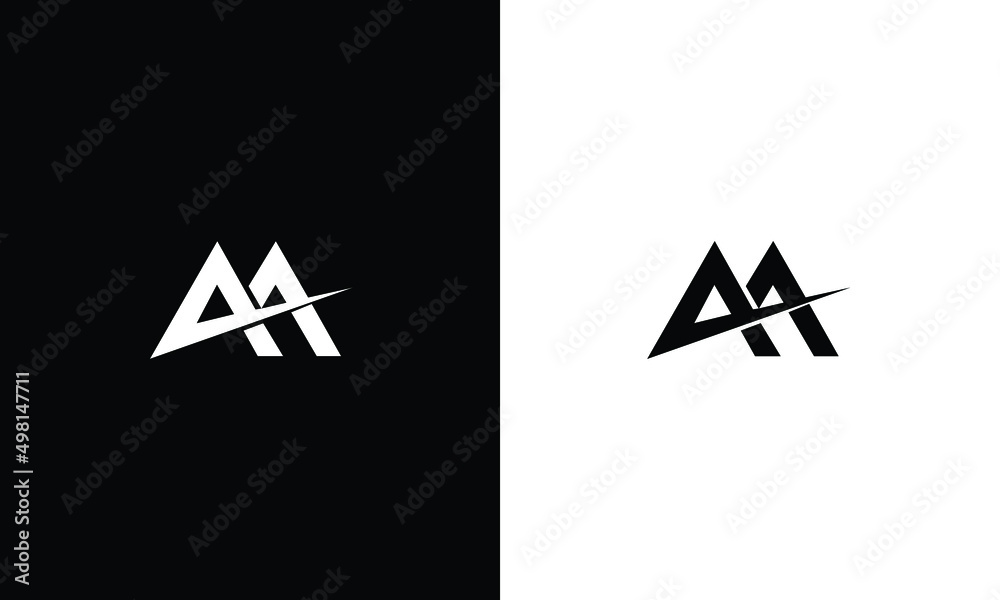Alphabet AA vector logo design template Stock Vector | Adobe Stock