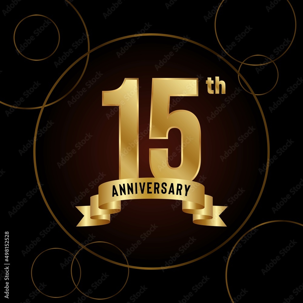 Vetor de 15th Anniversary logotype. Anniversary celebration template ...