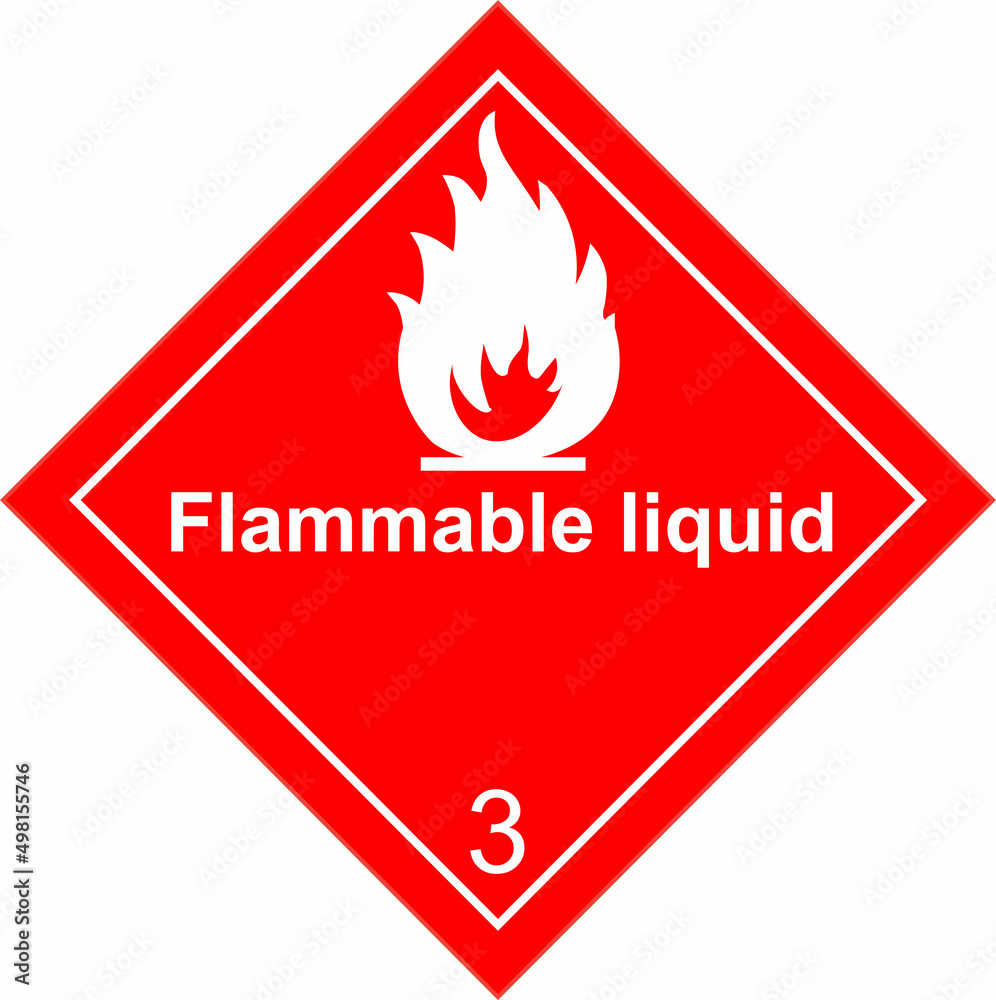 vm3, Sólido inflamable, 3, pictograma, vector, imagen, indicar, anuncio ...