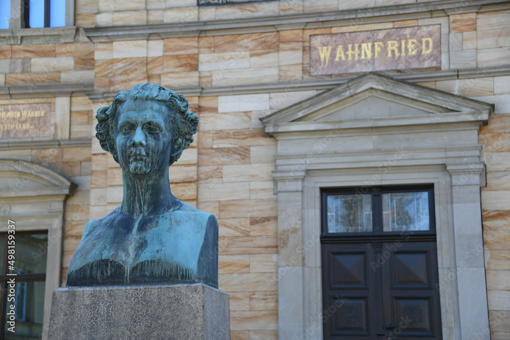 Das historische Haus Villa Wahnfried in der oberfränkischen Stadt ...