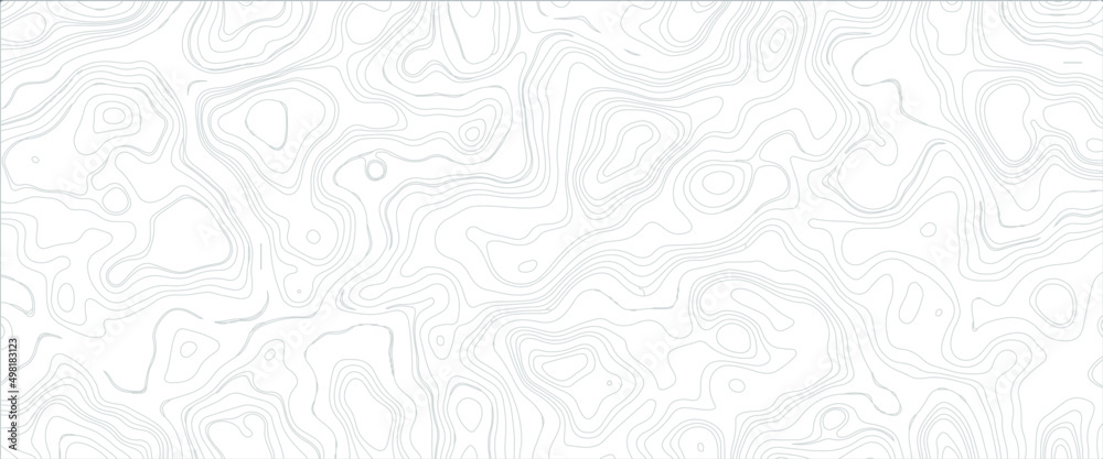 Abstract Dark on black and white topographic contours map on concept of ...