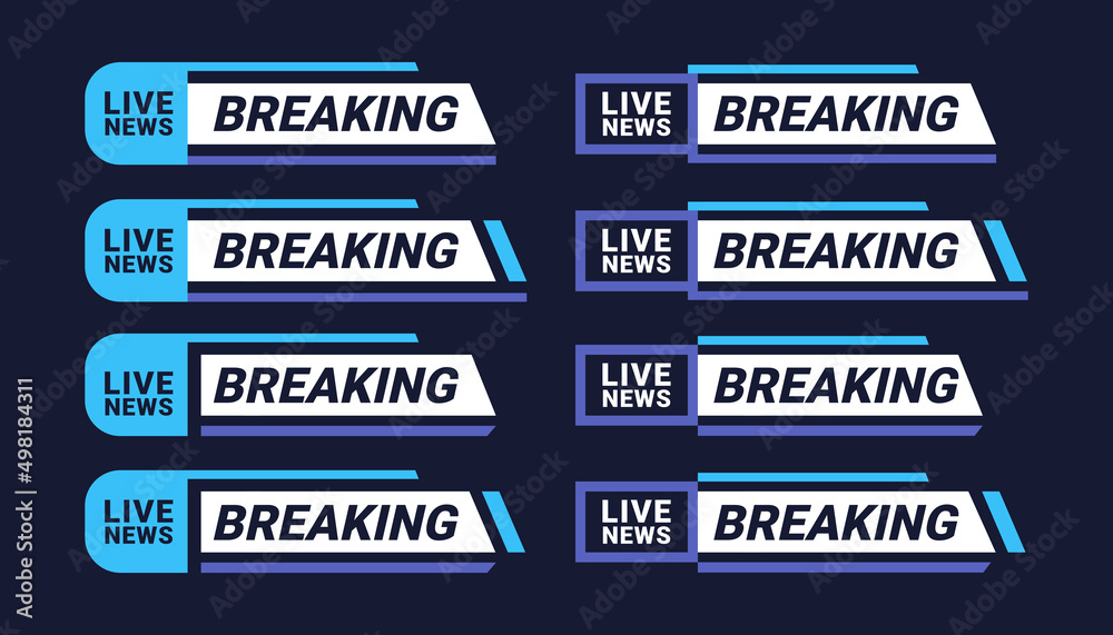 breaking news tv screen bars vector image Stock Vector | Adobe Stock