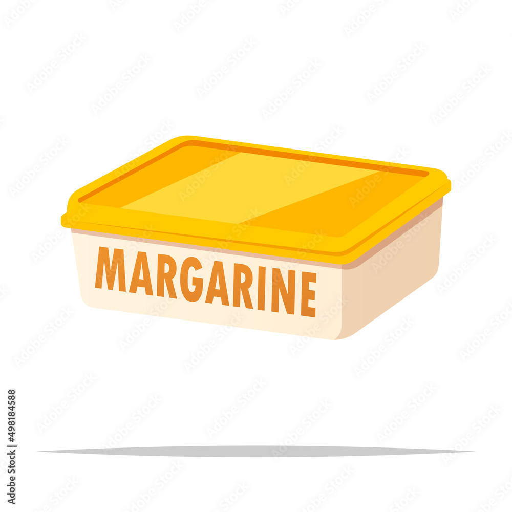 Margarine tub vector isolated illustration Stock Vector | Adobe Stock