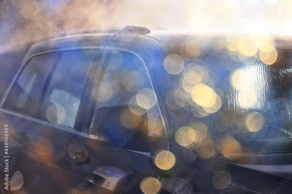 car wash contactless background splash, auto service Stock Photo ...