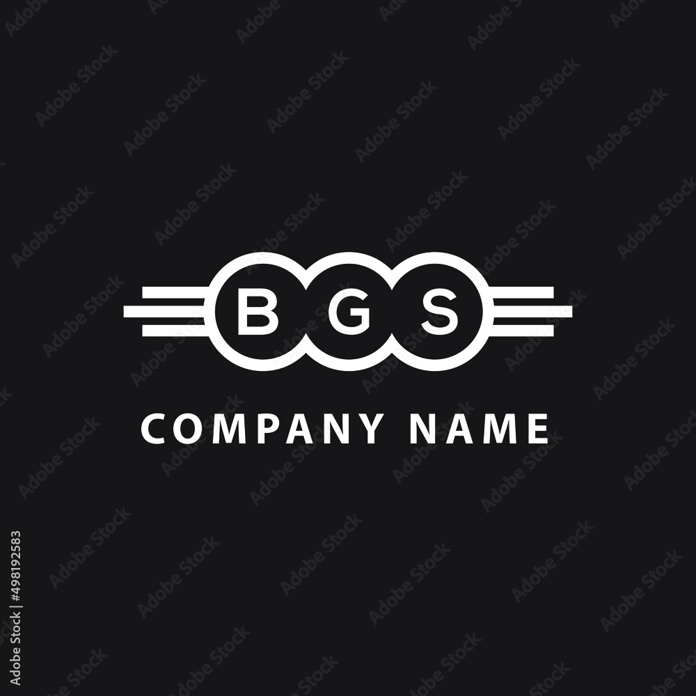 BGS letter logo design on black background. BGS creative circle letter ...
