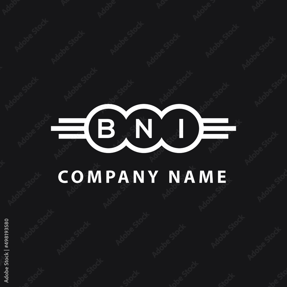 BNI letter logo design on black background. BNI creative initials ...