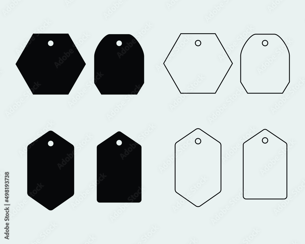 Tag label vector, Blank white paper price tags or gift tags in ...