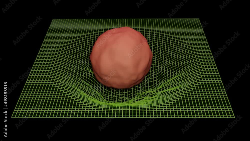 Vídeo do Stock: Super massive stellar object moves through space and warps the fabric of ...