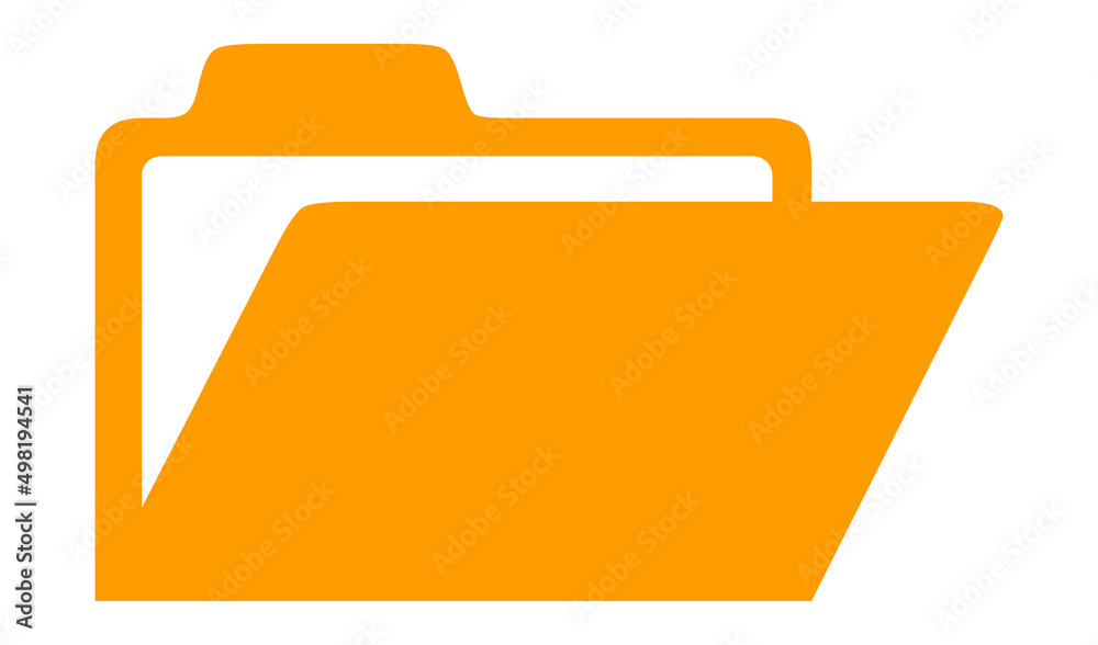 Folder icon. File open app button symbol. Sign portfolio vector. Stock ...