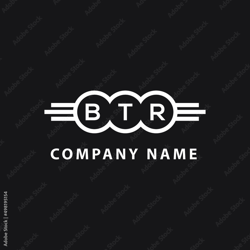 BTR letter logo design on black background. BTR creative initials ...