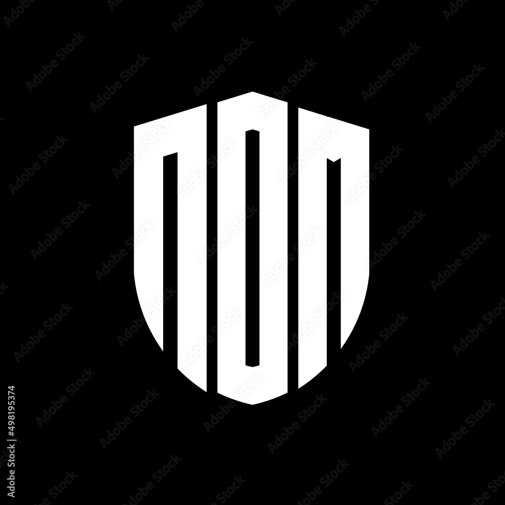 NDM letter logo design. NDM modern letter logo with black background ...