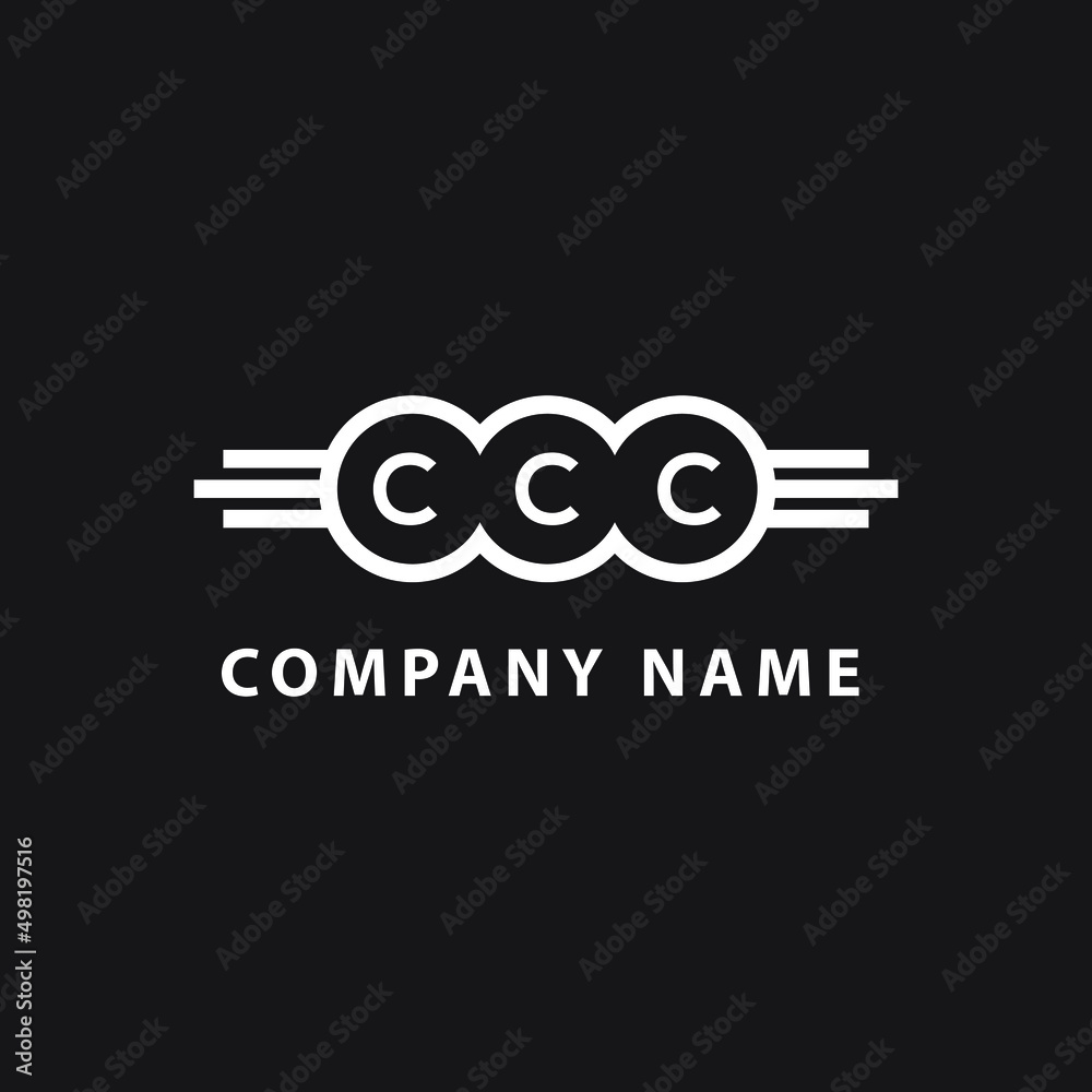 CCC letter logo design on black background. CCC creative initials ...