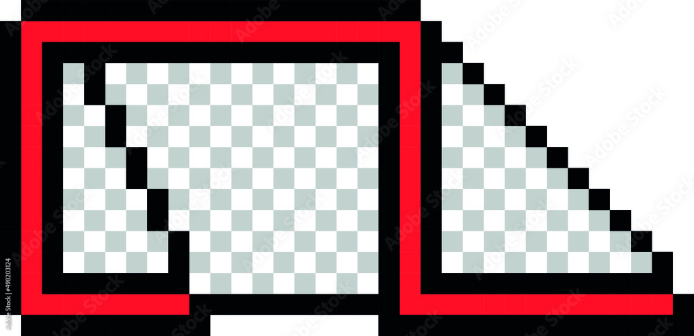 goal Pixel art on a white background. Pixel art. Vector illustration ...