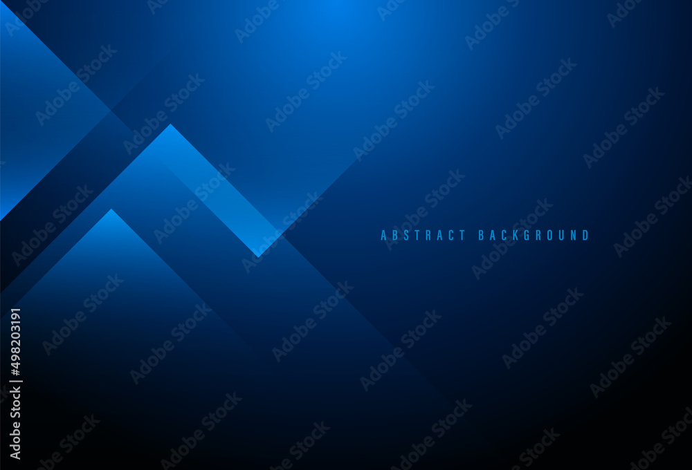 Abstract dark blue background with modern geometric shape graphic ...