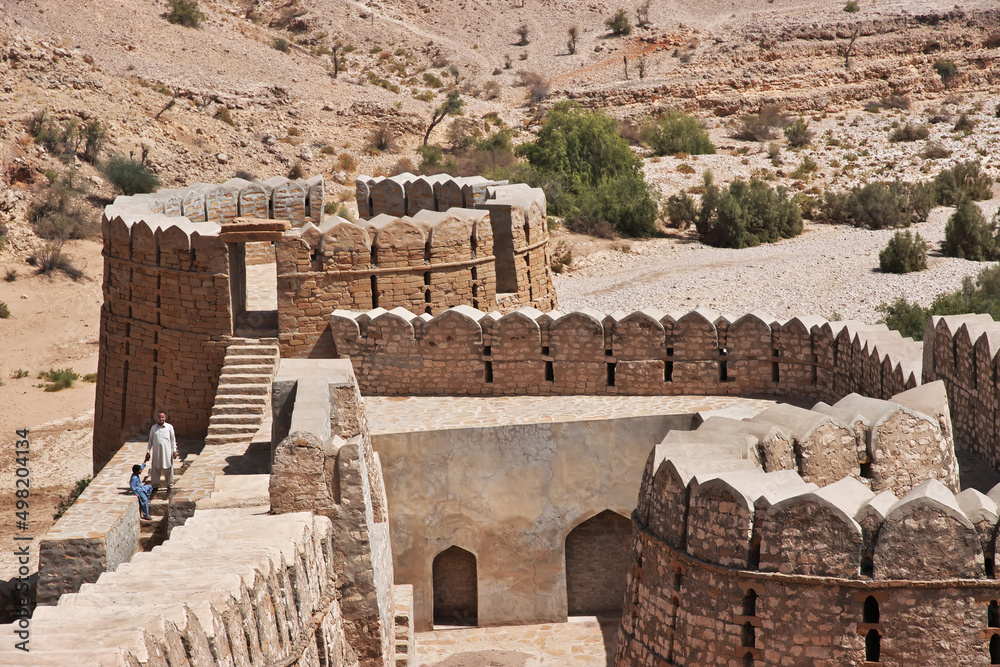 Ranikot Fort, Great Wall of Sindh, vinatge ruins in Pakistan foto de ...