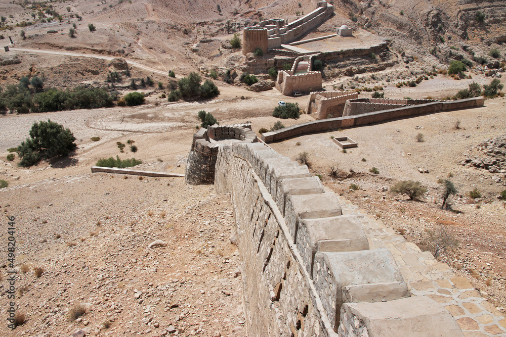 Poster Ranikot Fort, Great Wall of Sindh, vinatge ruins in Pakistan ...