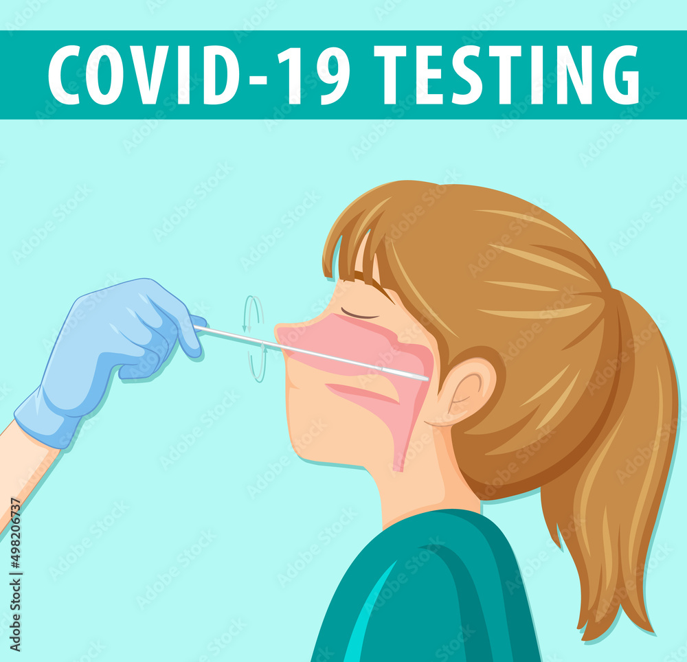 Covid 19 testing with antigen test kit Stock Vector | Adobe Stock