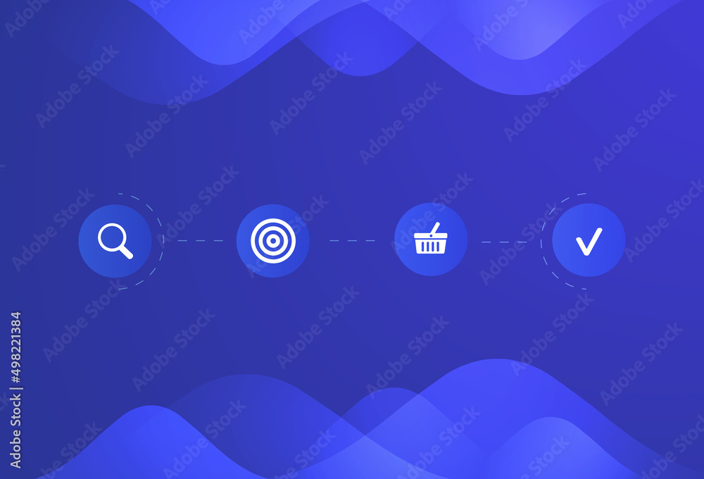 Customer Conversion Path concept. Inbound lead generation - digital ...