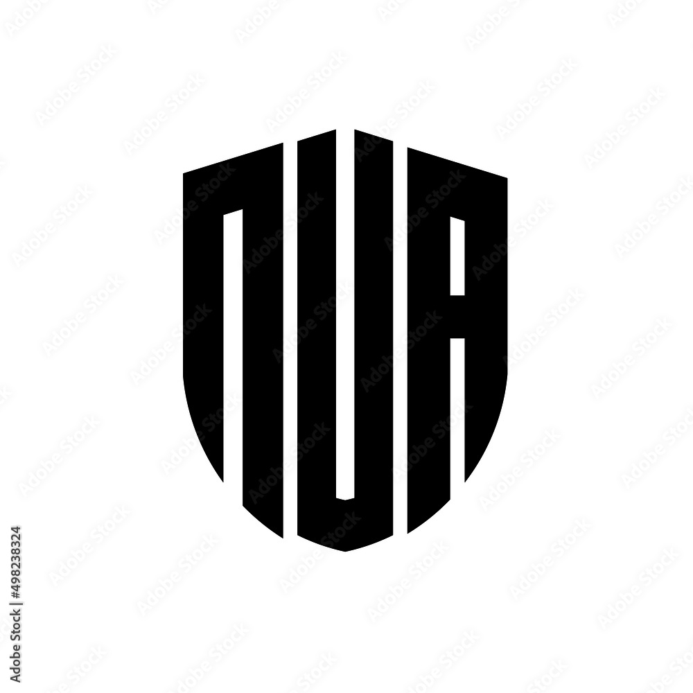 NVA letter logo design. NVA modern letter logo with black background ...