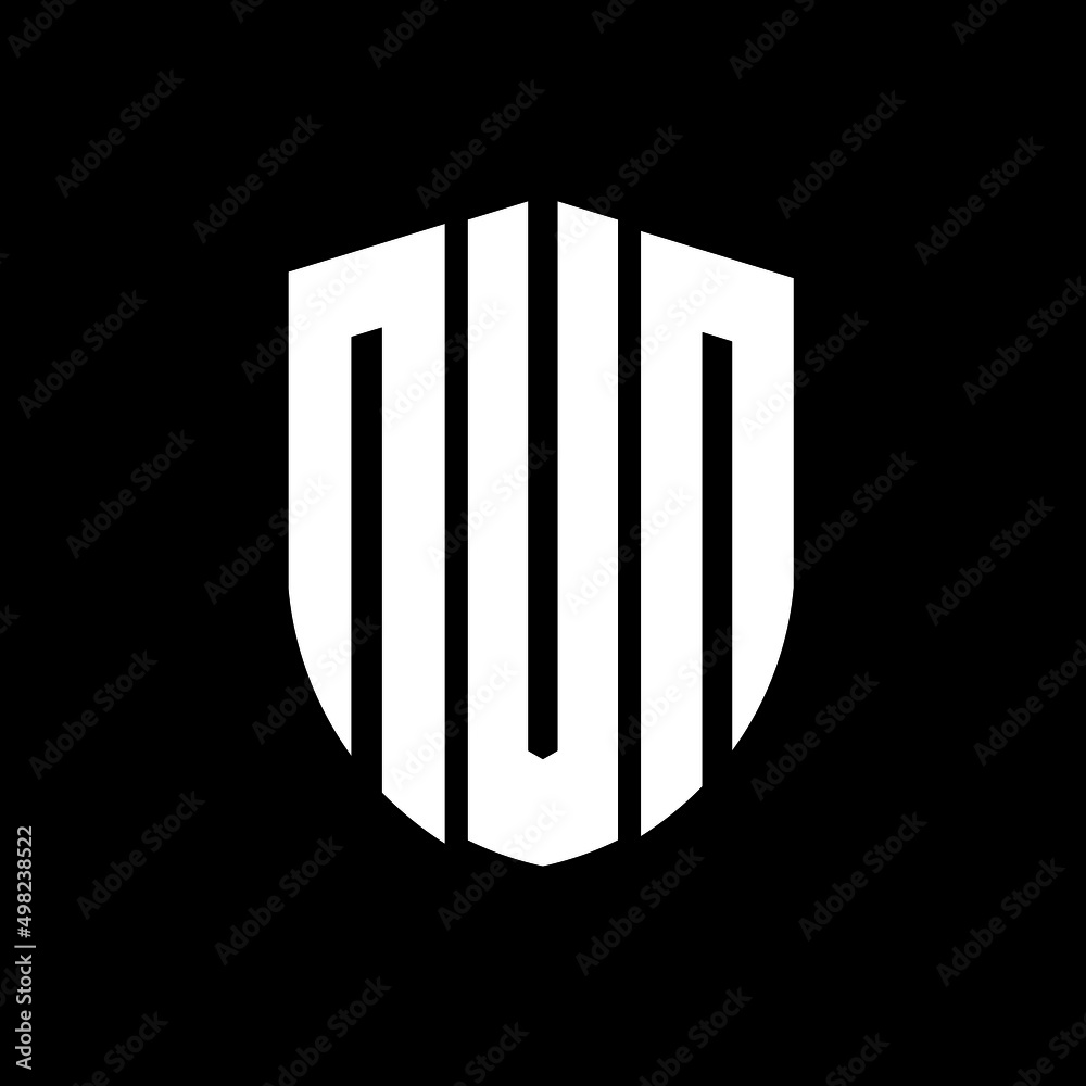 NVN letter logo design. NVN modern letter logo with black background ...