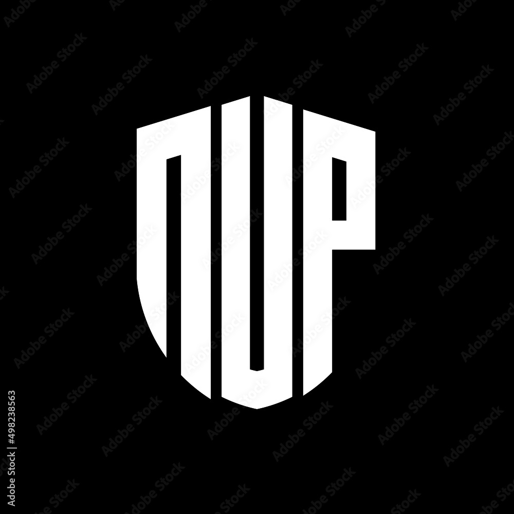 NVP letter logo design. NVP modern letter logo with black background ...