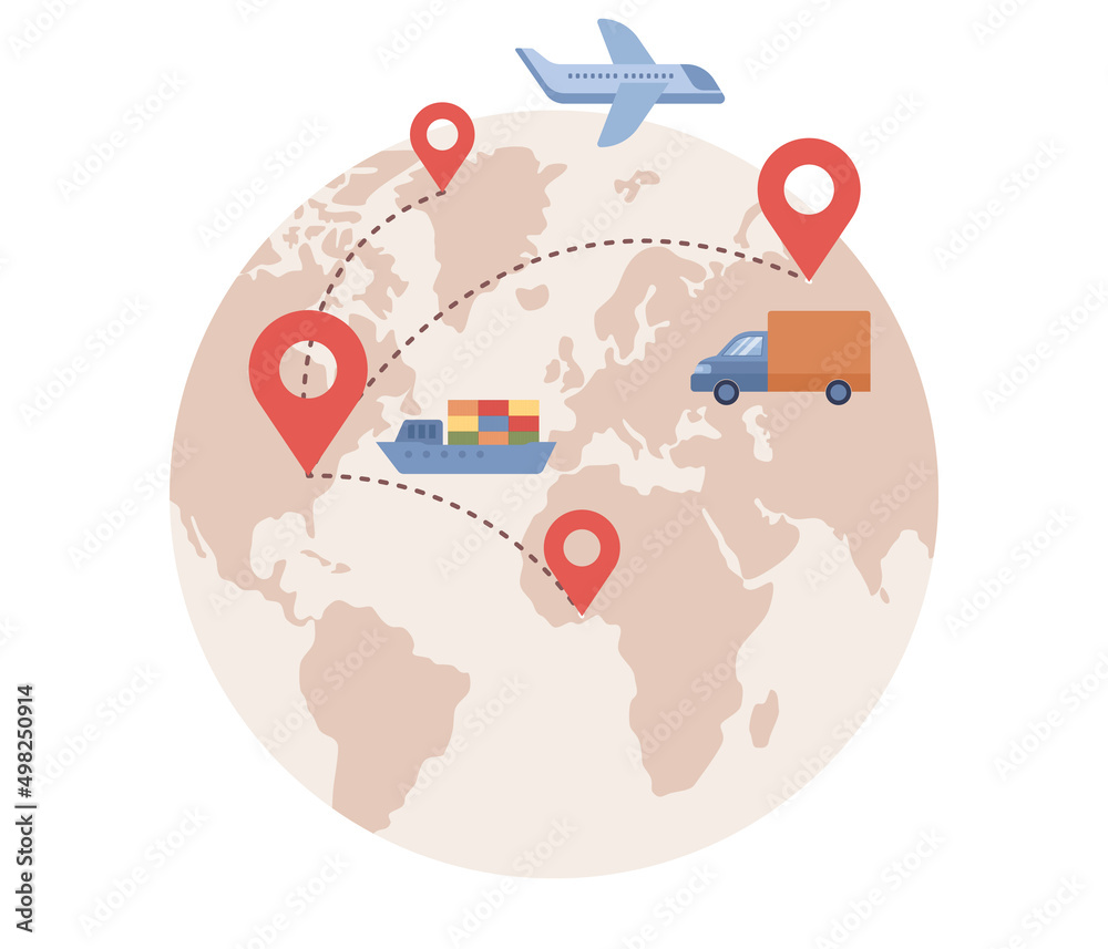 International Air Freight Shipping Map
