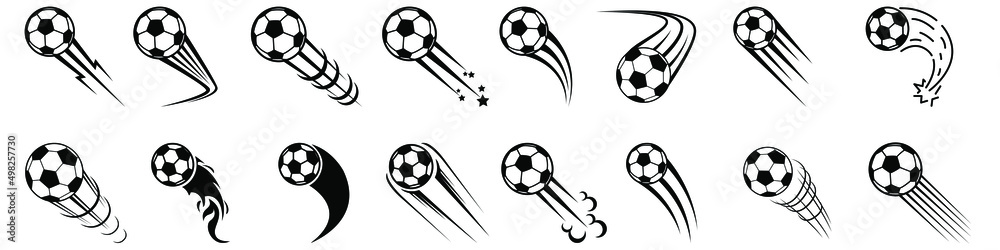 Soccer ball icon vector set. Sport ball illustration sign collection ...