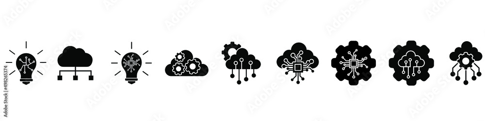 IOT icon vector. cloud service illustration sign. smart digital symbol ...