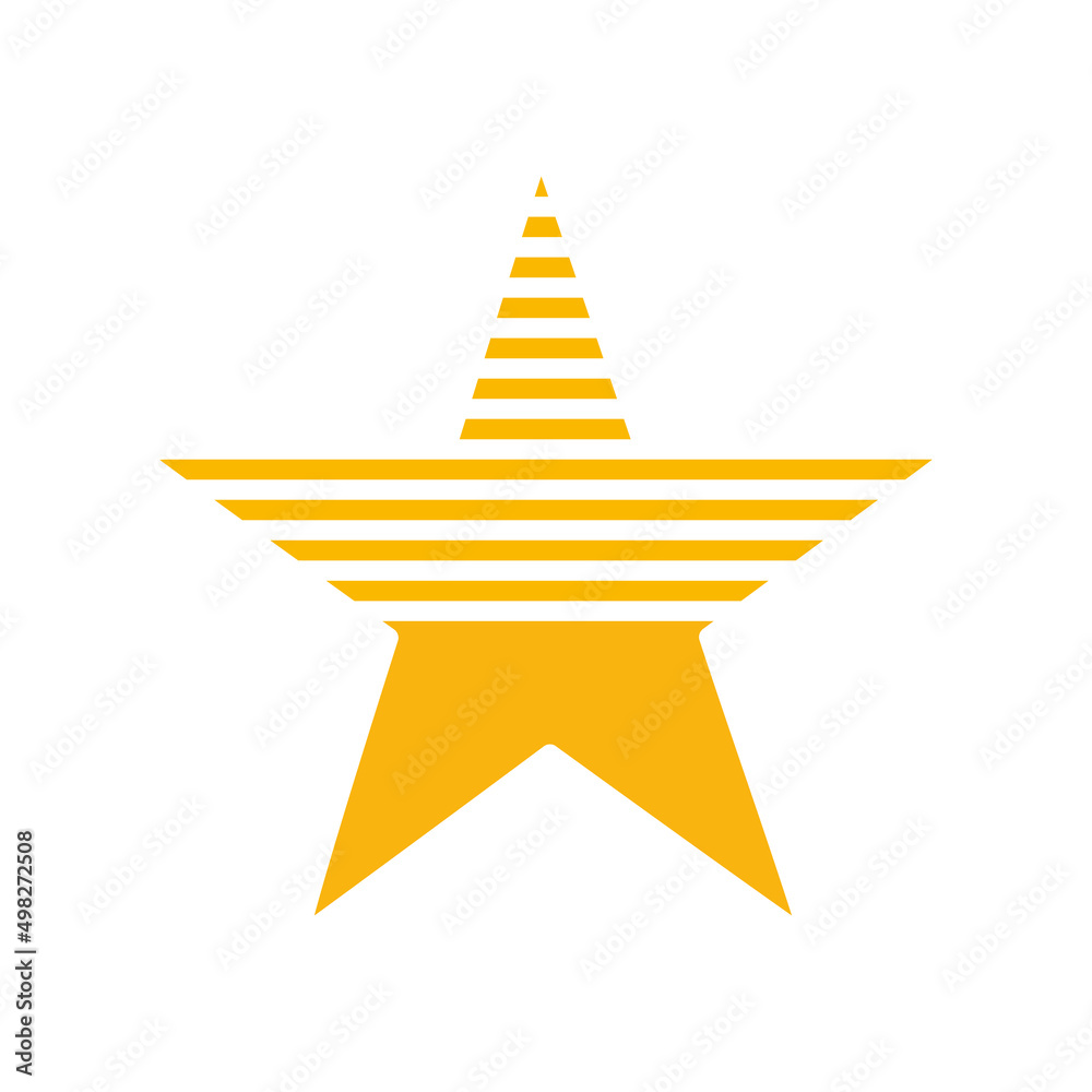 Star - horizontal line icon. Balanced star drawing. Vector illustration ...