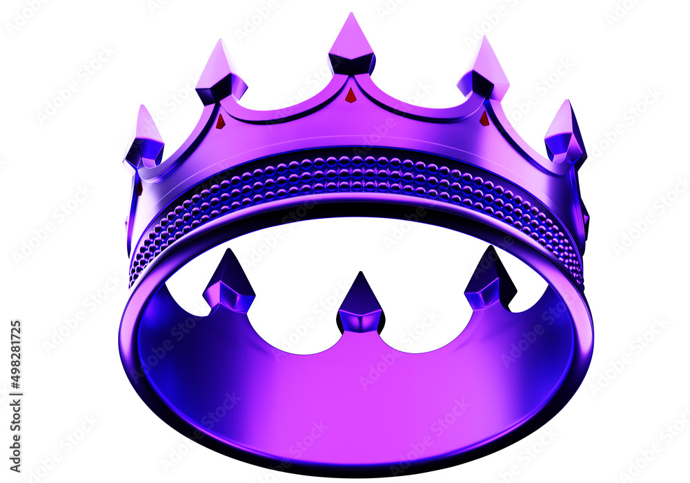 Purple crown. Detailed royal crown on white. Metaphor of premium. Very ...