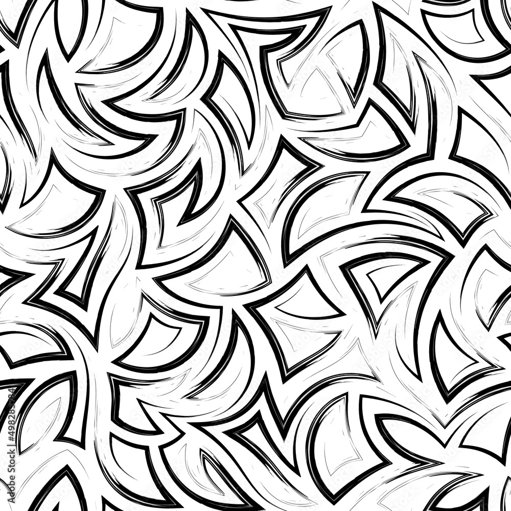 Seamless vector pattern of angles and smooth lines from strokes of ...