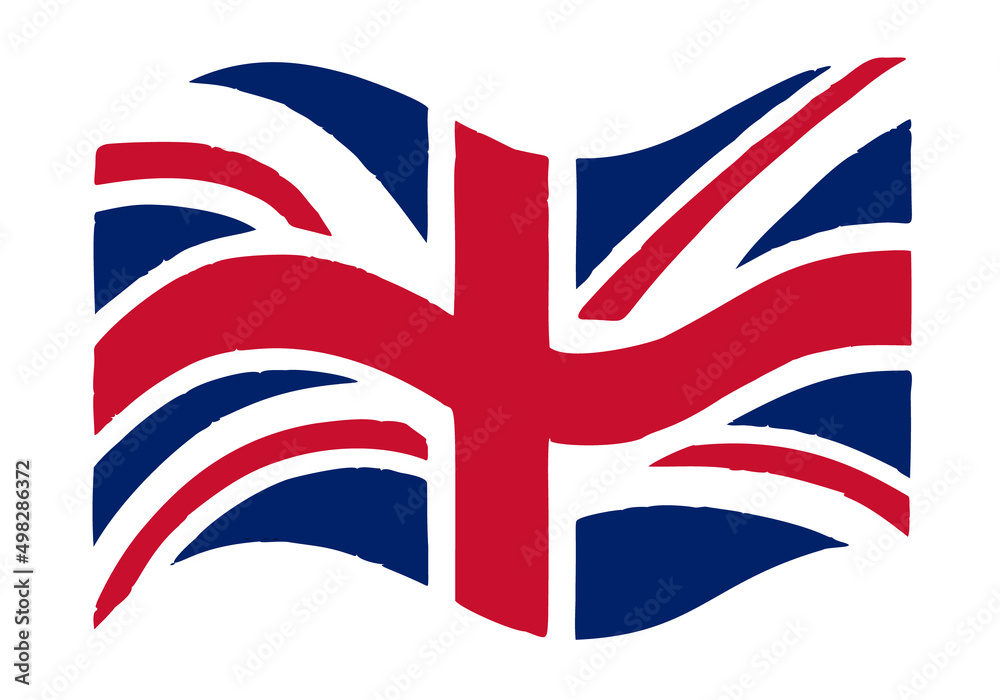English flag in doodle style. Freehand drawing. Hand Drawing. Sketch ...