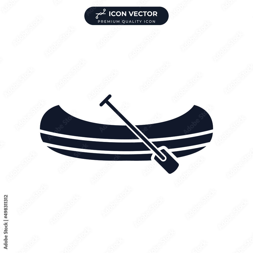 canoe icon symbol template for graphic and web design collection logo vector illustration Stock ...
