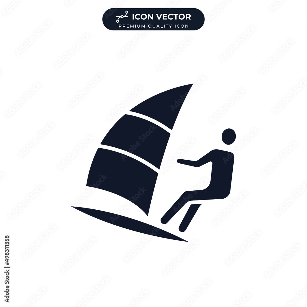 wind surfing icon symbol template for graphic and web design collection ...
