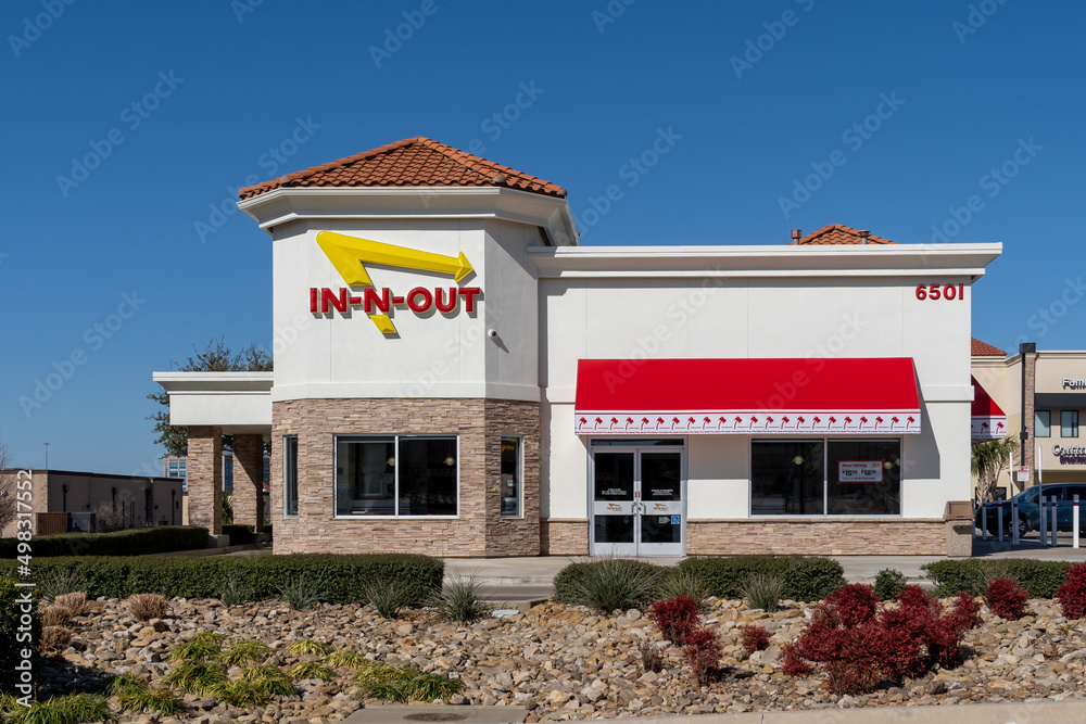 Irving, Texas, USA - March 20, 2022: In-N-Out Burger restaurant in ...